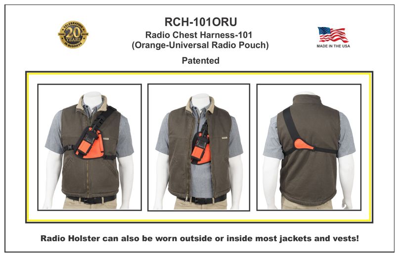 holsterguy.com RCH-101ORU holster, radio, shoulder, chest harness ...