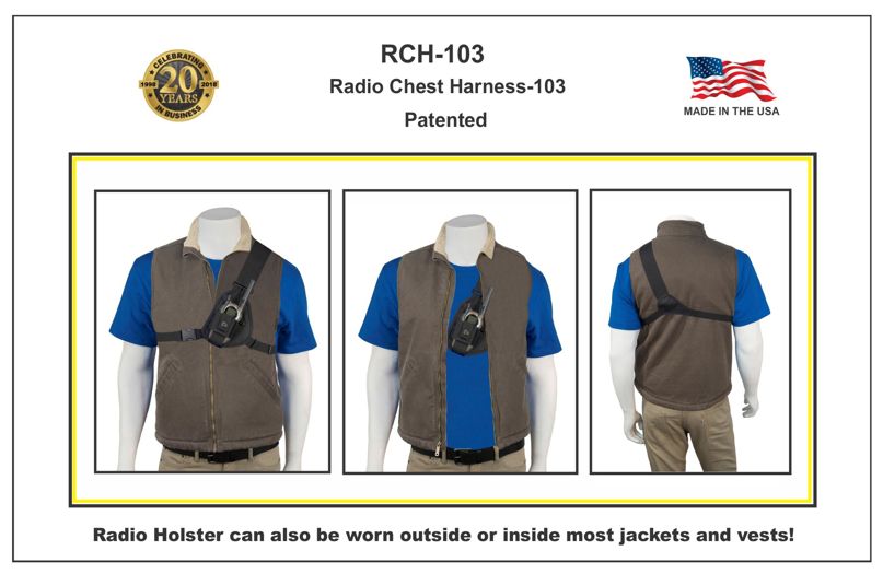 holsterguy.com RCH-103 holster, radio, shoulder, chest harness ...